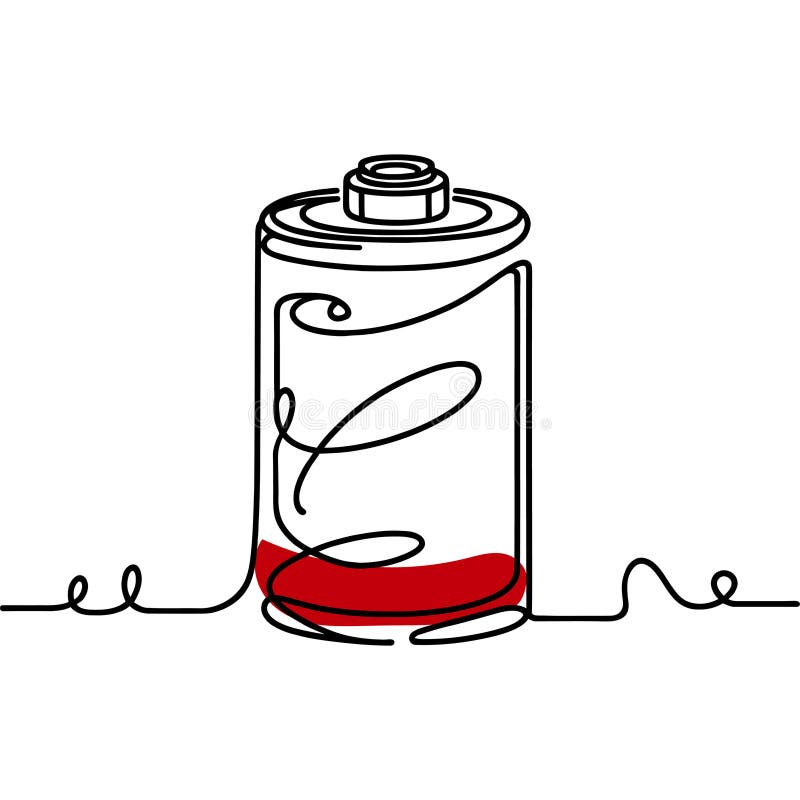 One Continuous Battery Charging Pattern. Electricity Symbol, Energy ...