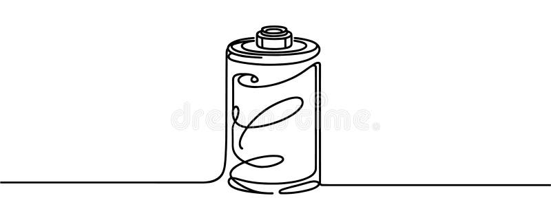 One Continuous Battery Charging Pattern. Electricity Symbol, Energy ...