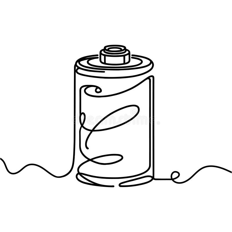 One Continuous Battery Charging Pattern. Electricity Symbol, Energy ...