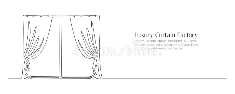 One Line Drawing Curtain Stock Illustrations – 19 One Line Drawing ...