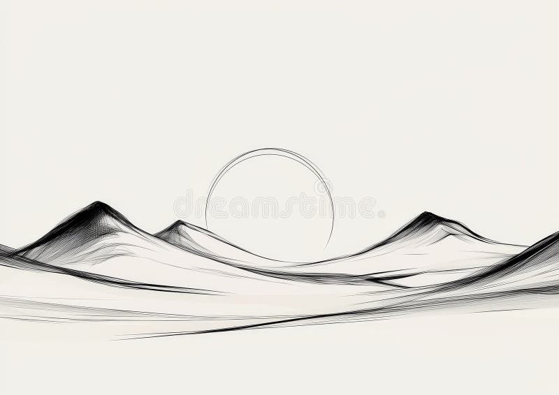 Sunrise Line Drawing Stock Illustrations – 9,429 Sunrise Line Drawing ...