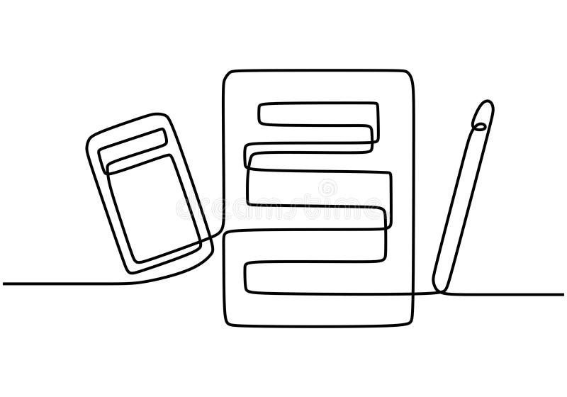 Calculator Drawing Line One Stock Illustrations – 183 Calculator ...