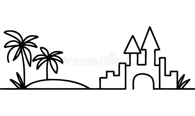 Line Drawing Castle Stock Illustrations – 7,486 Line Drawing Castle ...