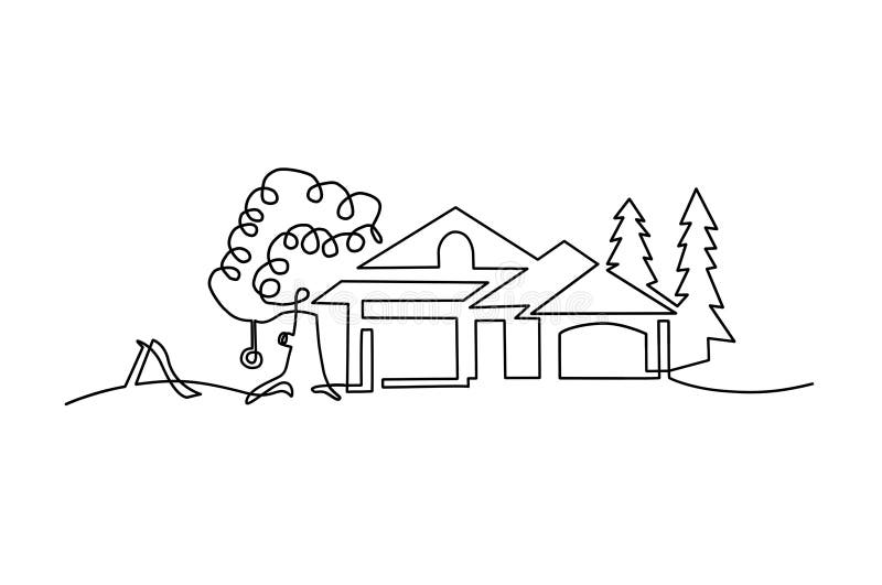 House Continuous One Line Drawing Stock Illustrations – 2,120 House ...