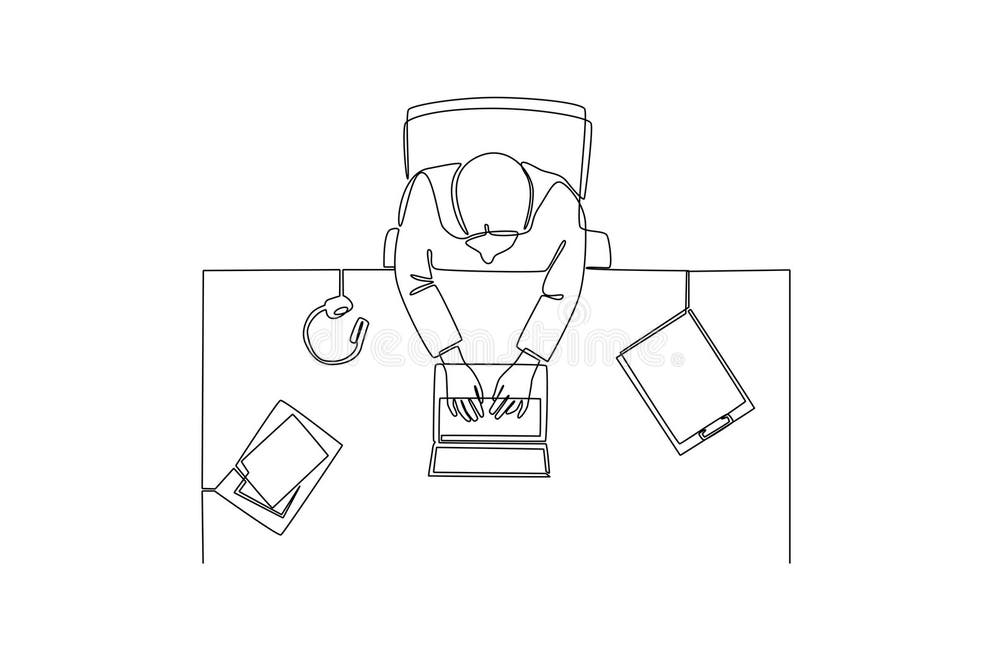 One Continuous Line Drawing of Effective and Productive Concept. Stock ...
