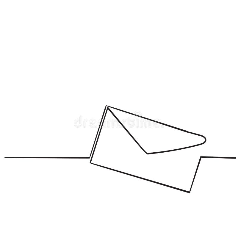 Email Continuous Line Drawing Stock Illustrations – 614 Email ...