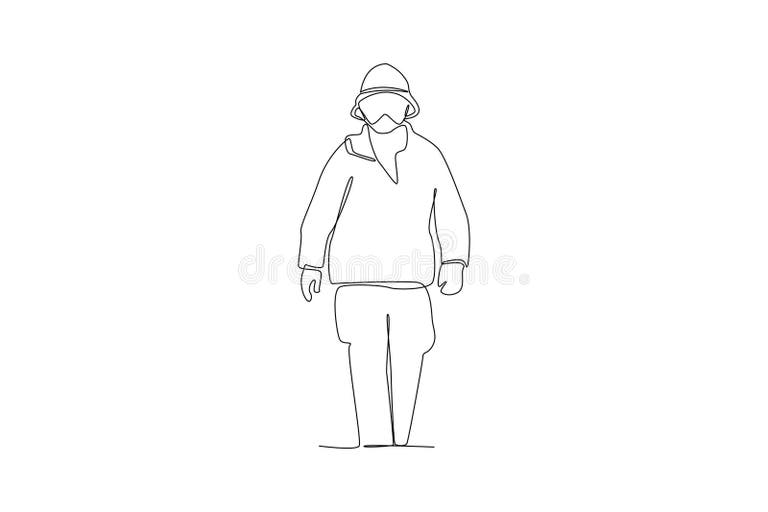 One Continuous Line Drawing of Emergency Rescue Concept. Stock Vector ...