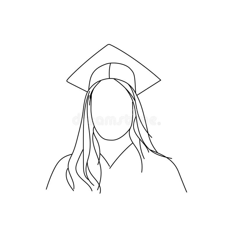 Continuous One Line Drawing of Hand Holding Graduation Hat Stock Vector ...