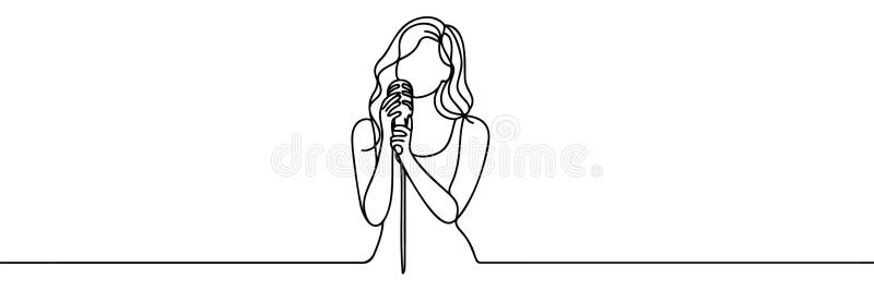 Sketch Girl Singing Stock Illustrations – 505 Sketch Girl Singing Stock ...