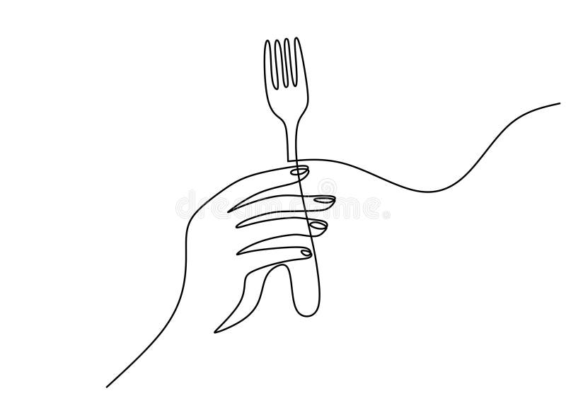 Fork Line Drawing Vector Stock Illustrations – 6,019 Fork Line Drawing ...
