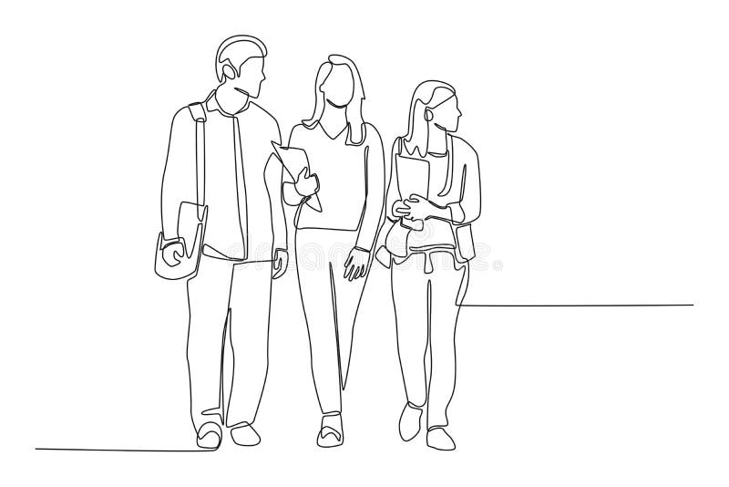 Exam Talking One Line Drawing Stock Illustrations – 7 Exam Talking One ...