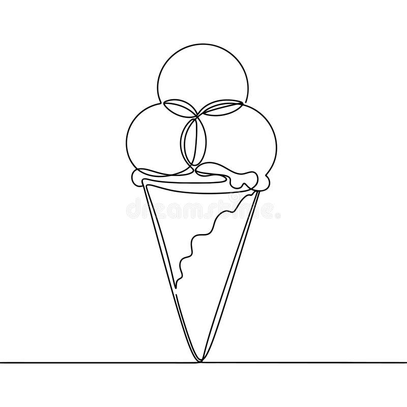 Continuous Line Ice Cream Stock Illustrations – 529 Continuous Line Ice ...