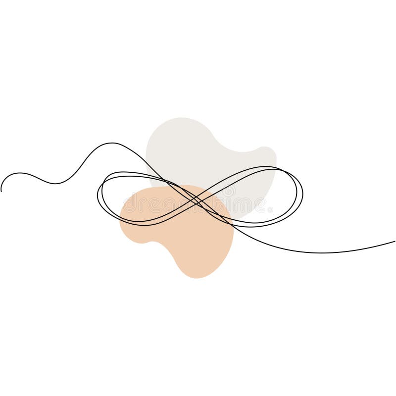 One Continuous Line Drawing of Infinity Symbol. Loop Mobius Icon and ...