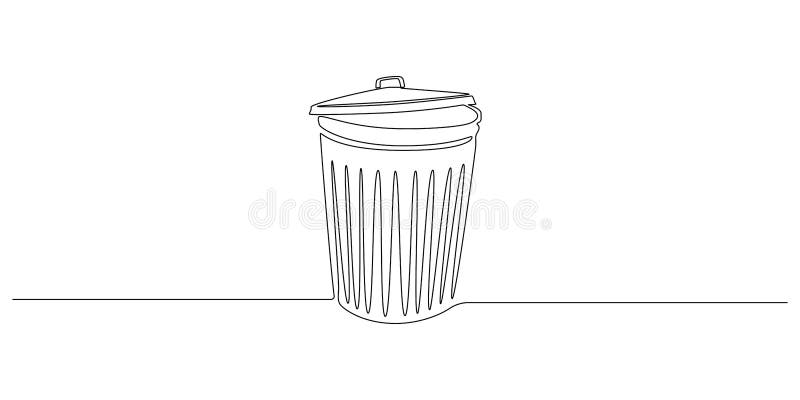 Continuous Line Drawing Garbage Stock Illustrations – 281 Continuous ...