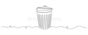 Continuous Line Drawing Garbage Stock Illustrations – 274 Continuous ...