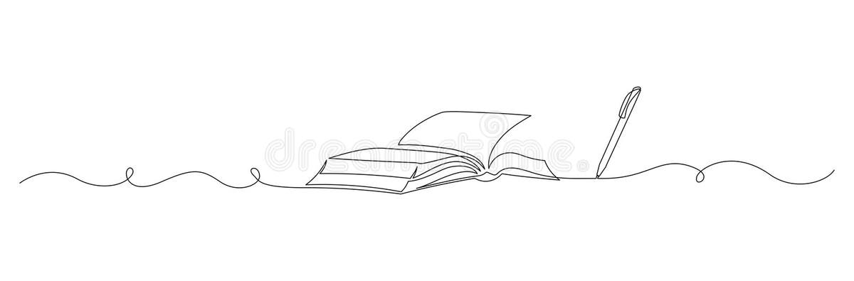 One Line Drawing Studying Stock Illustrations – 789 One Line Drawing ...