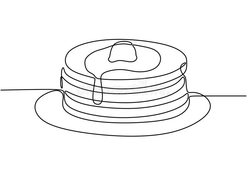 Continuous Line Drawing Food Plate Stock Illustrations – 928 Continuous ...