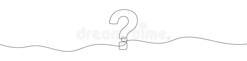 Question Mark Continuous Line Stock Illustrations – 706 Question Mark ...