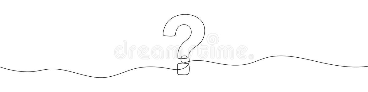 Question One Line Draw Stock Illustrations – 99 Question One Line Draw ...