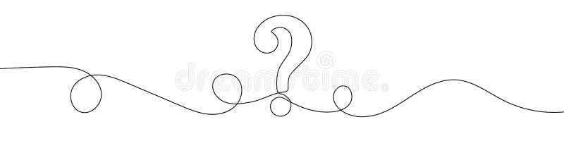Question One Line Draw Stock Illustrations – 72 Question One Line Draw ...