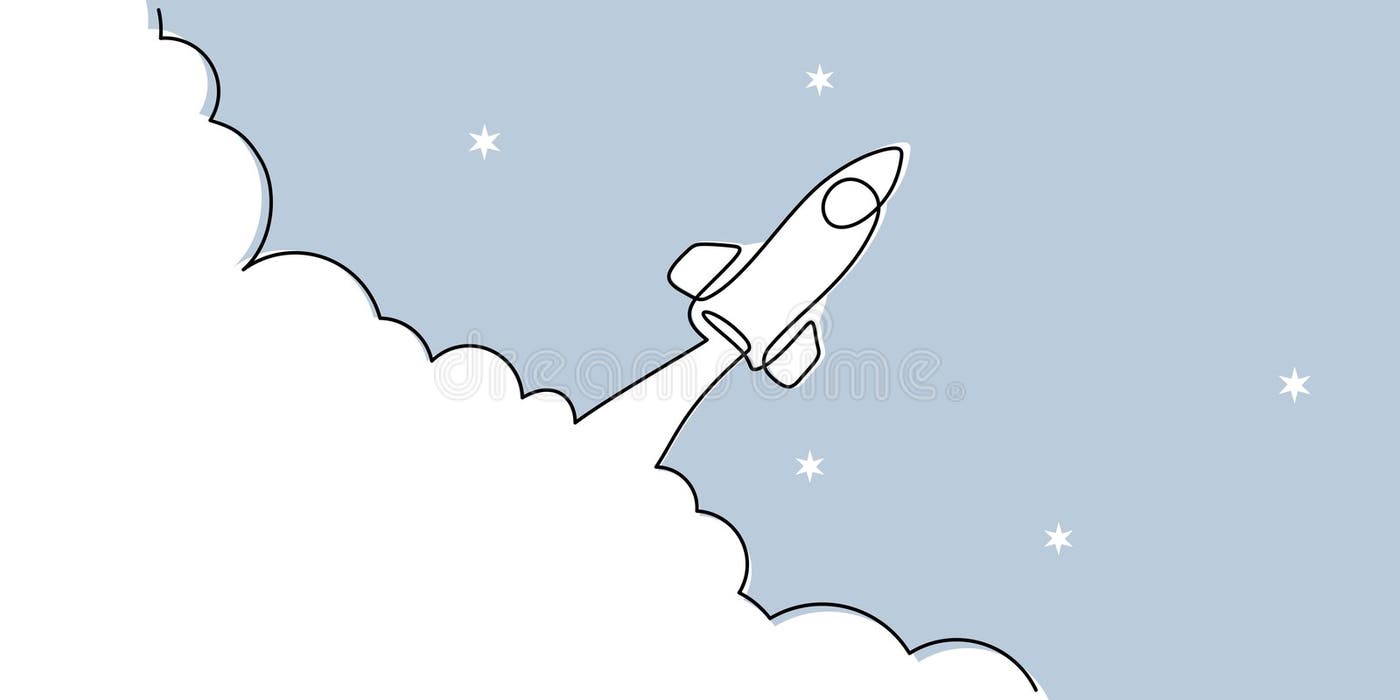 Line Drawing Rocket Ship Stock Illustrations – 2,365 Line Drawing ...