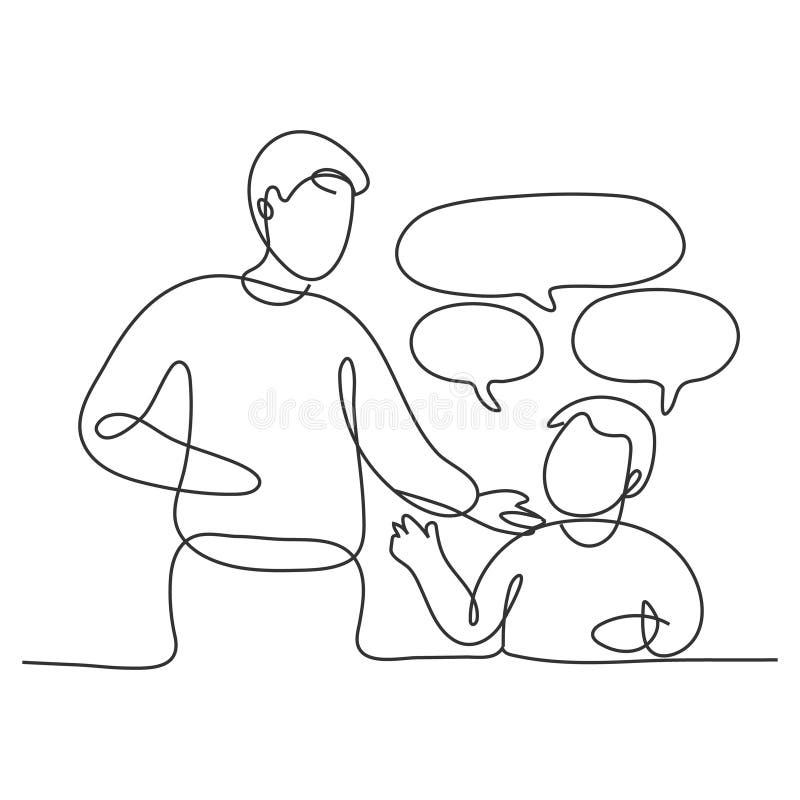 One Continuous Line Drawing of Someone Presenting in Front of an ...