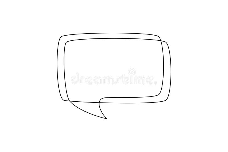 Thought Bubble Continuous Line Drawing Stock Illustrations – 21 Thought ...