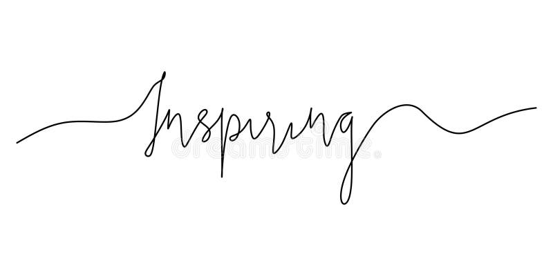 One Continuous Line Drawing Typography Line Art of Inspiring Word ...