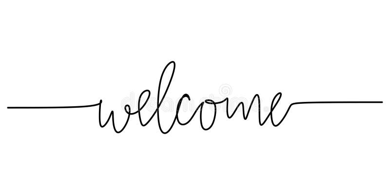 Continuous Line Drawing Welcome Stock Illustrations – 356 Continuous ...