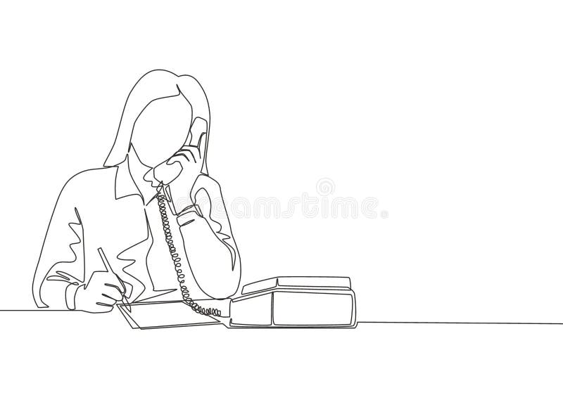 Writing One Line Drawn Stock Illustrations – 426 Writing One Line Drawn ...