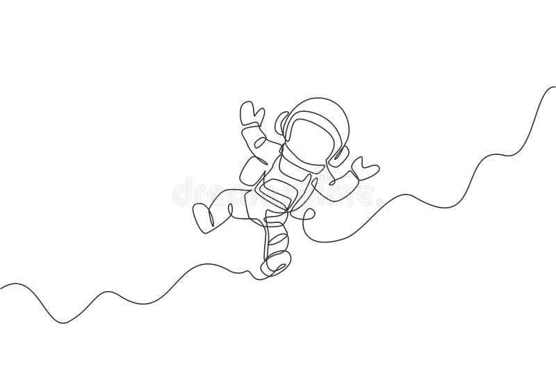 Astronaut Scientist in Space Illustration Cartoon Character Stock ...
