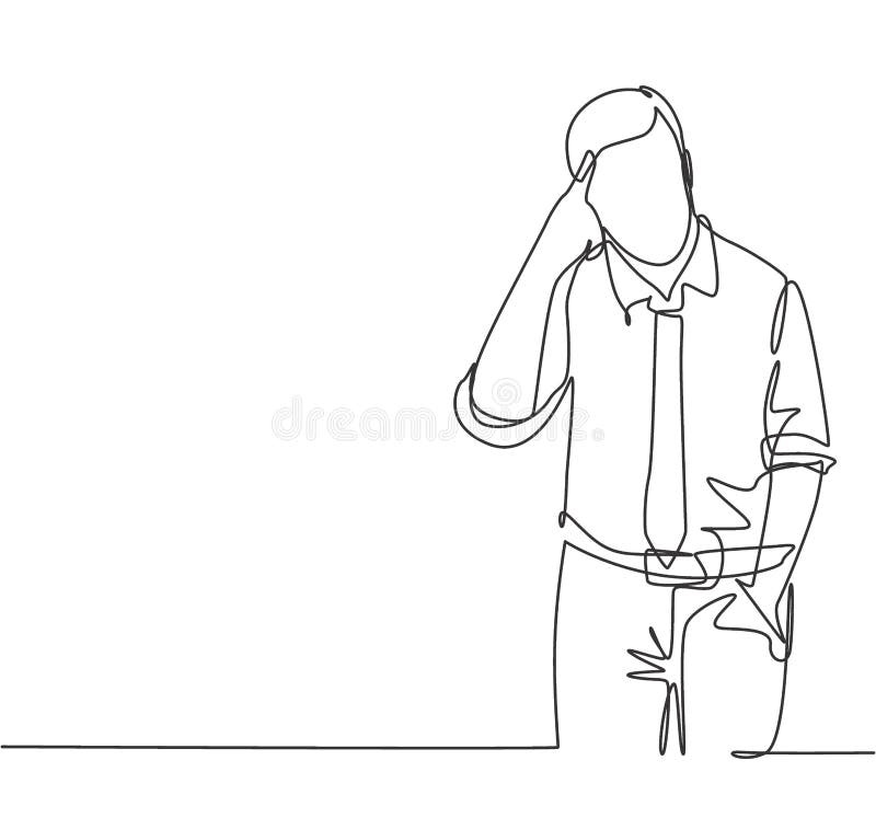 Confused Person Line Drawing Stock Illustrations – 548 Confused Person ...