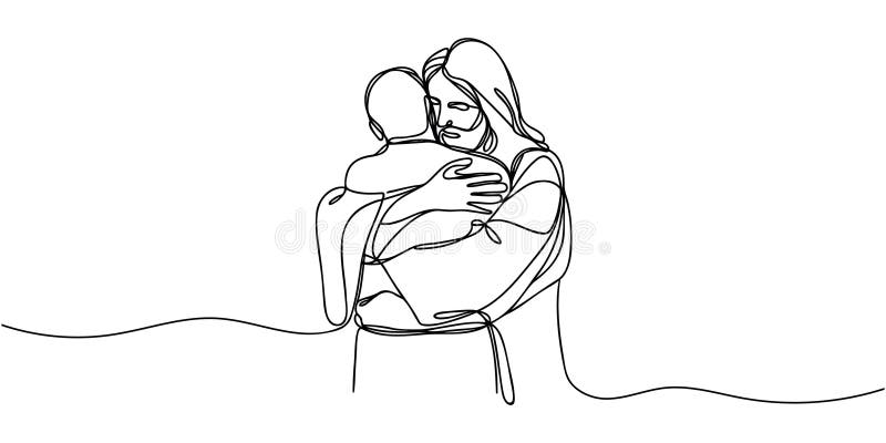 Jesus Hugging Stock Illustrations – 130 Jesus Hugging Stock ...