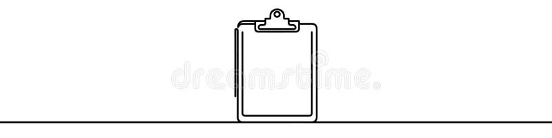 One Continuous Line Illustration of a Checklist. Line Art of Checklist ...