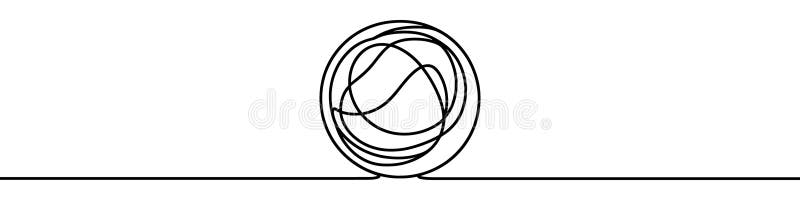 One Continuous Line Illustration of a Round Frame. Line Art of Round ...