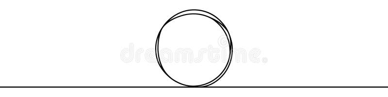 One Continuous Line Illustration of a Round Frame. Line Art of Round ...