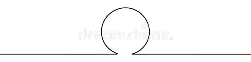 One Continuous Line Illustration of a Round Frame. Line Art of Round ...