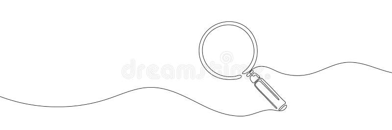 Magnifying Glass Continuous Line Drawing Stock Illustrations – 122 ...