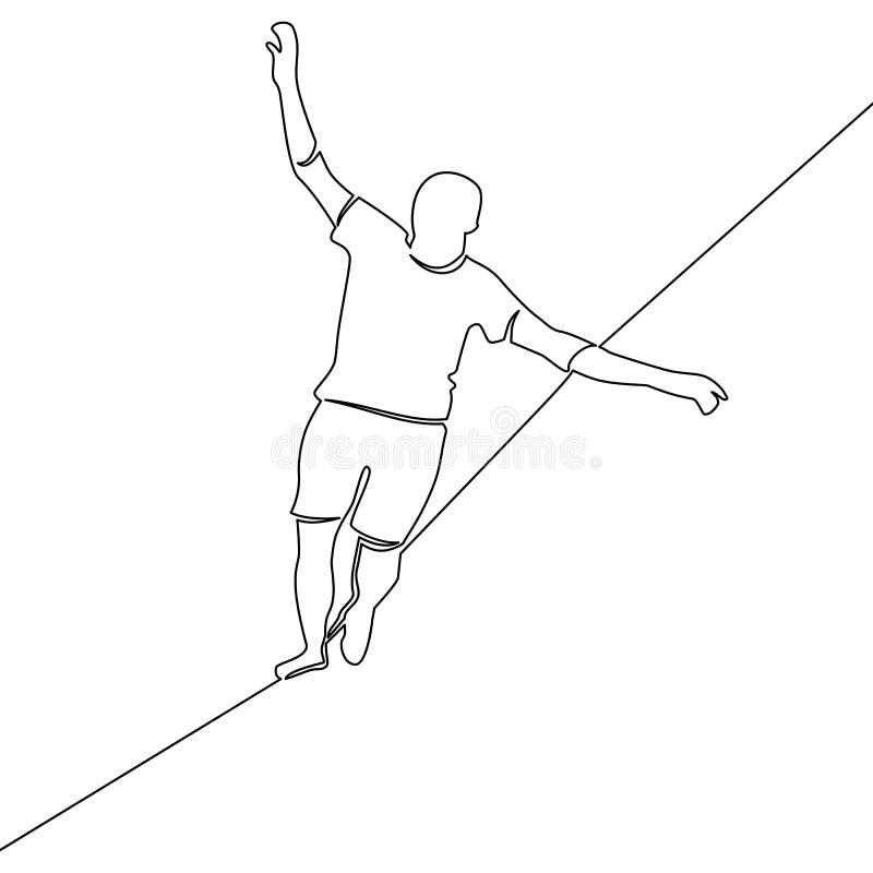 Tight Rope Continuous Line Stock Illustrations – 14 Tight Rope ...