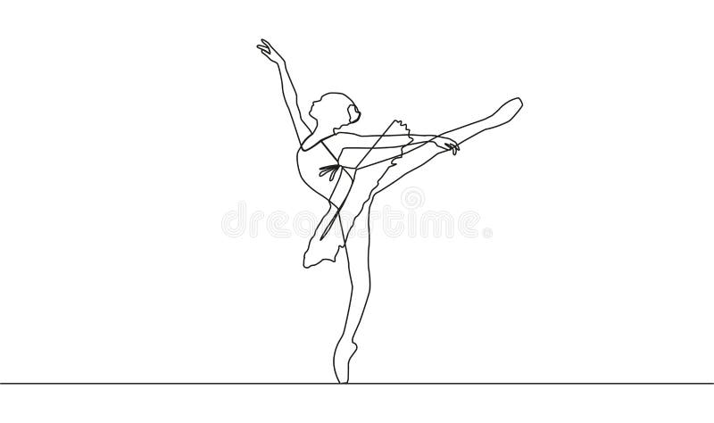 Continuous Line Art Ballet Dancer Stock Illustrations – 349 Continuous ...