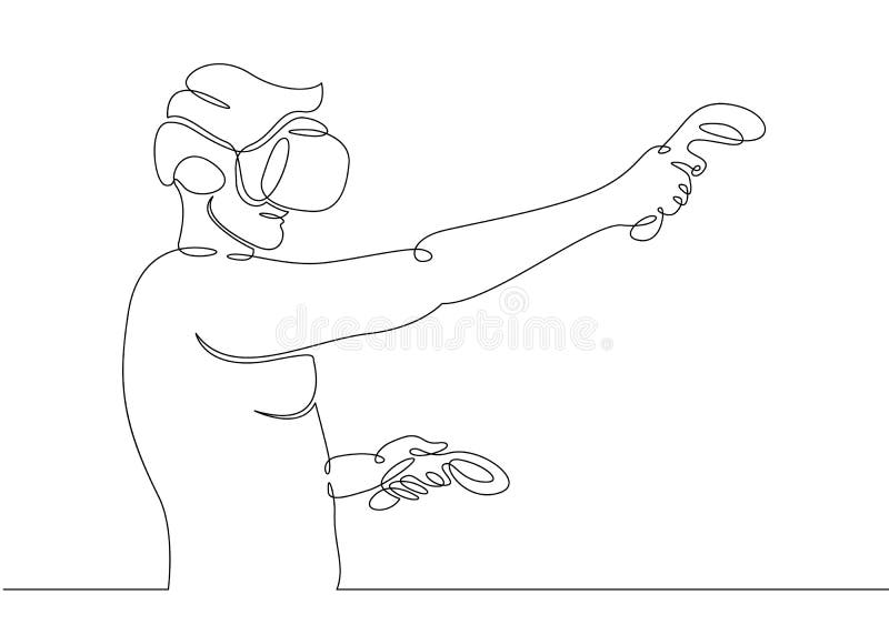 Vr One Line Drawing Stock Illustrations – 92 Vr One Line Drawing Stock ...