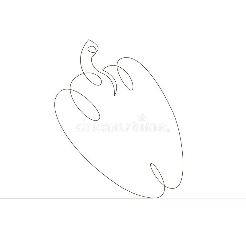 One Continuous Single Drawn Line Art Doodle Pepper Stock Illustration ...