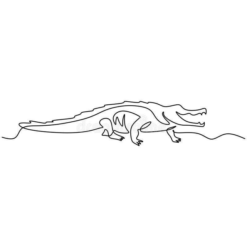 Single Crocodile White Background Stock Illustrations – 277 Single ...