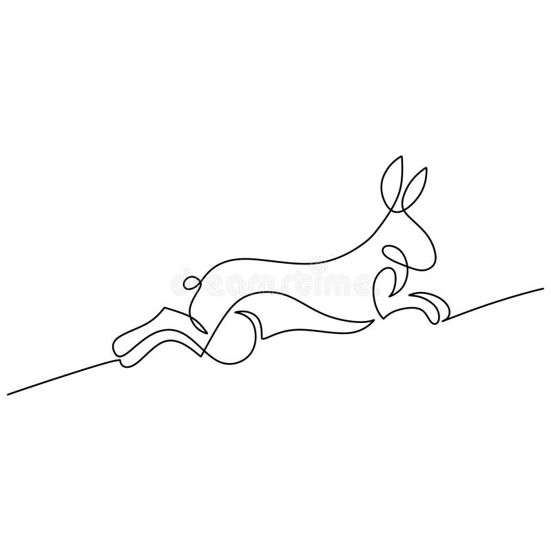 One Line Rabbit Stock Illustrations – 2,056 One Line Rabbit Stock ...