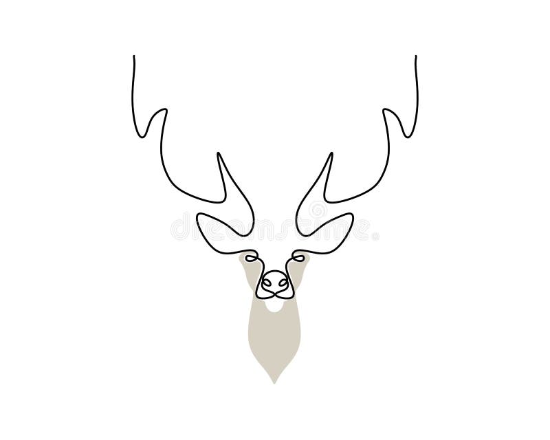Deer Head One Line Stock Illustrations – 404 Deer Head One Line Stock ...