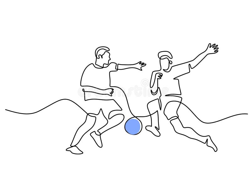 Single Line Art Football Stock Illustrations – 2,615 Single Line Art ...