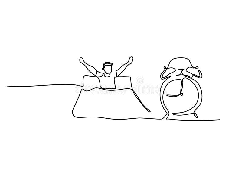 Continuous Line Drawing Wake Up Stock Illustrations – 25 Continuous ...