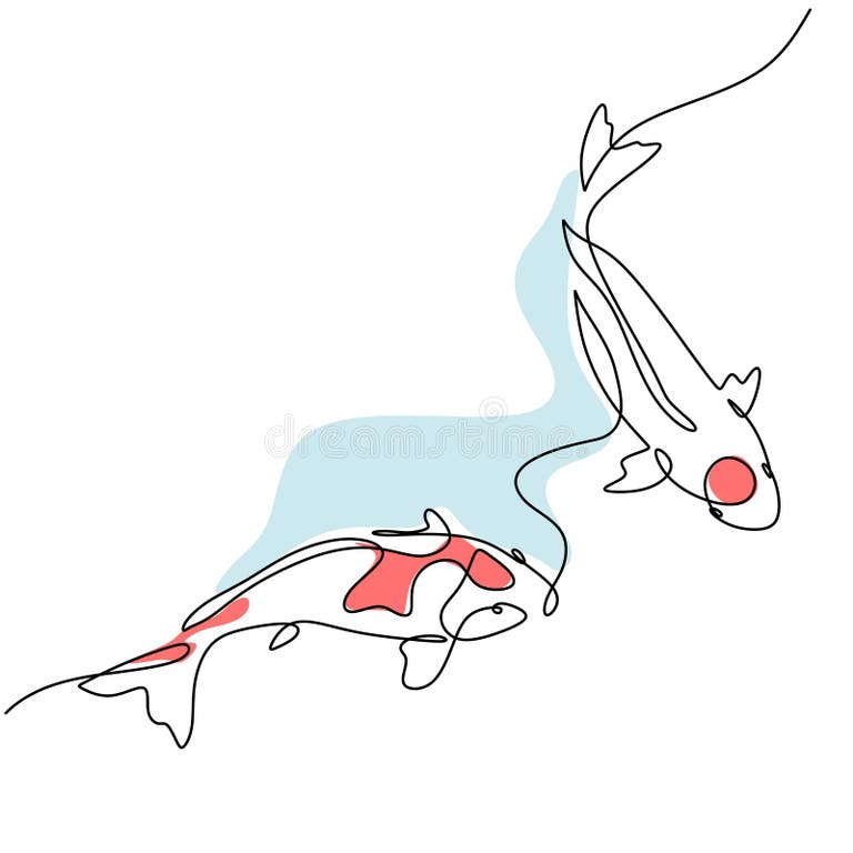 Koi Single Line Stock Illustrations – 103 Koi Single Line Stock ...