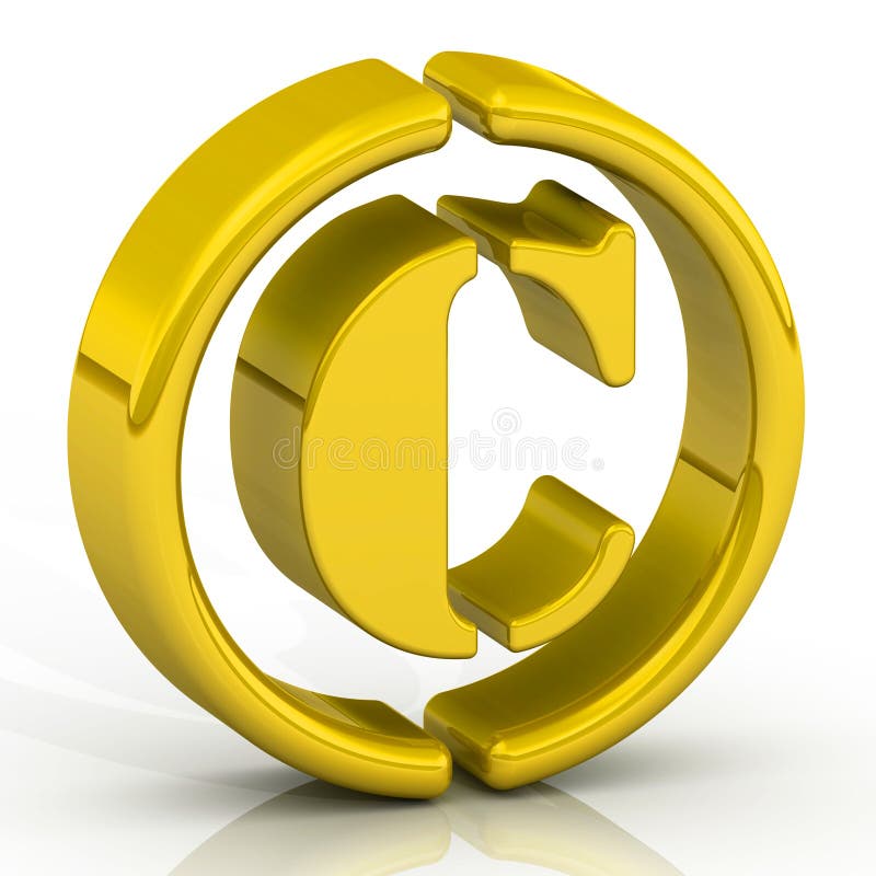 3d Golden Copyright Symbol Stock Illustrations – 94 3d Golden Copyright ...