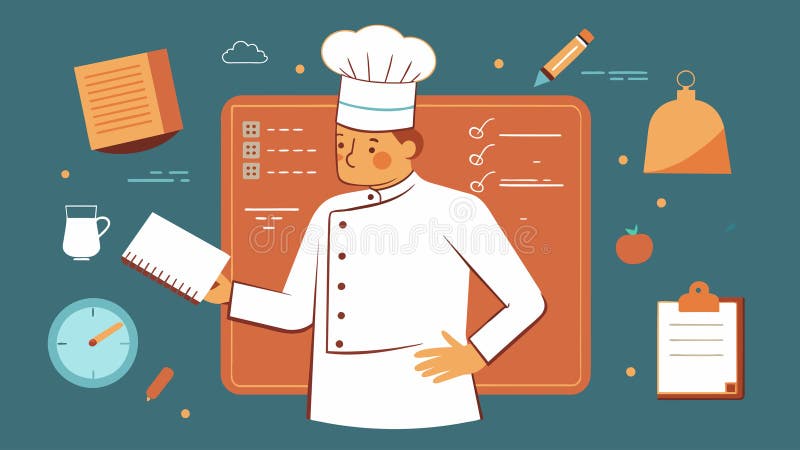 In One Corner of a Culinary Sketchbook a Chef Sketches Out a Rough Plan ...